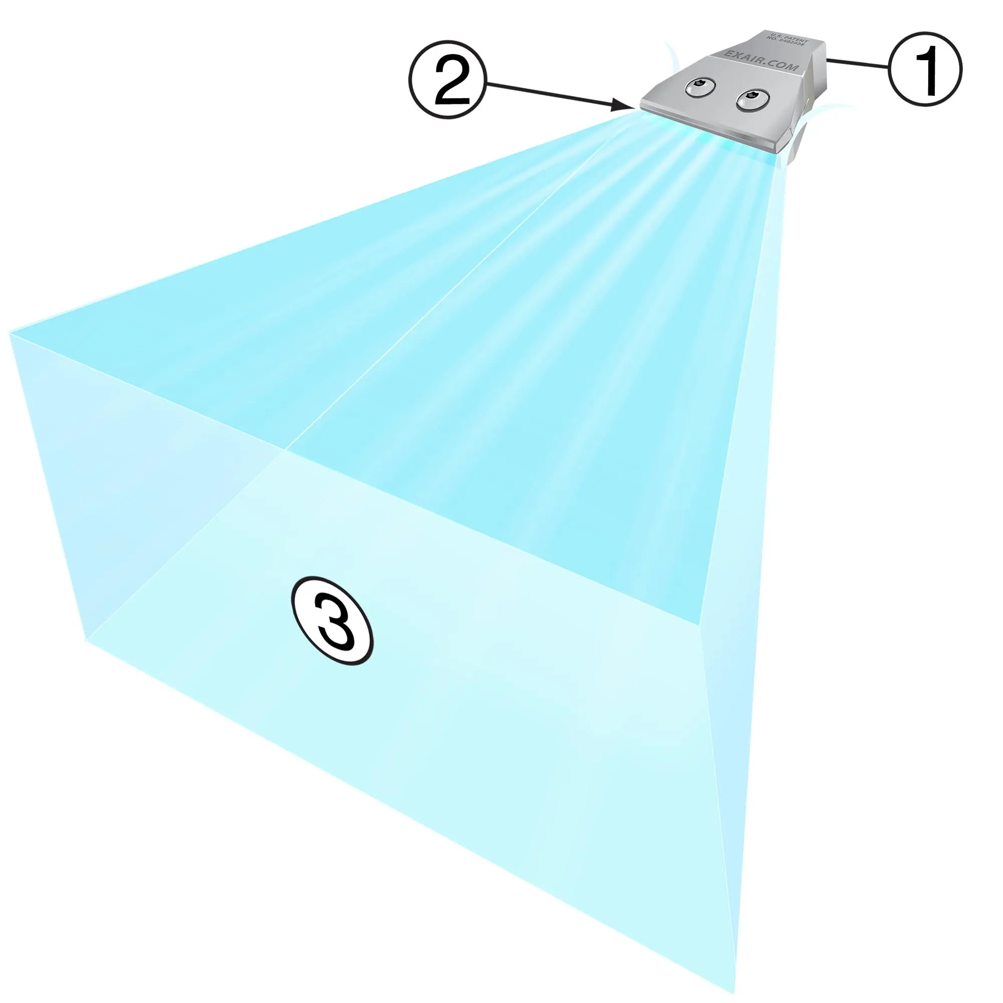 Buy Exair HP1125-9336 2" High Power Flat Super Zinc-Aluminum Air Nozzle ...